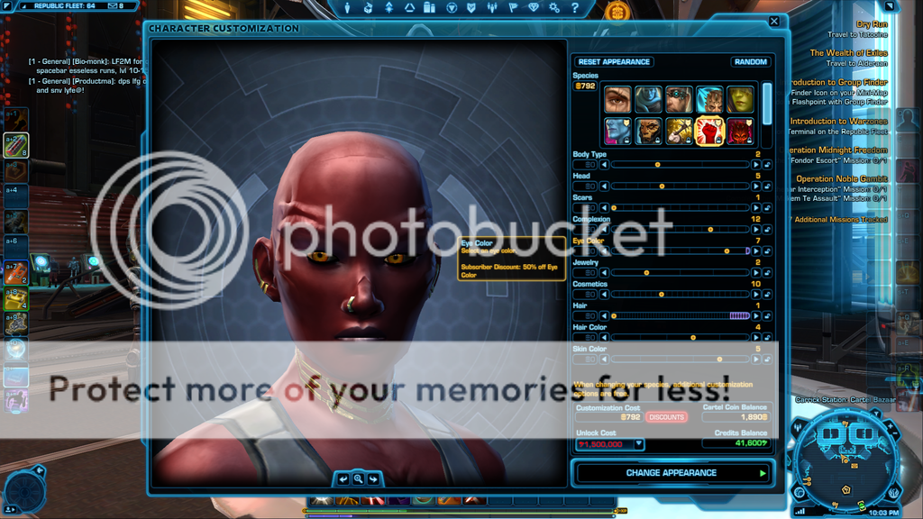 All eyes orange in character customization - Bug Reports - SWTOR | Forums